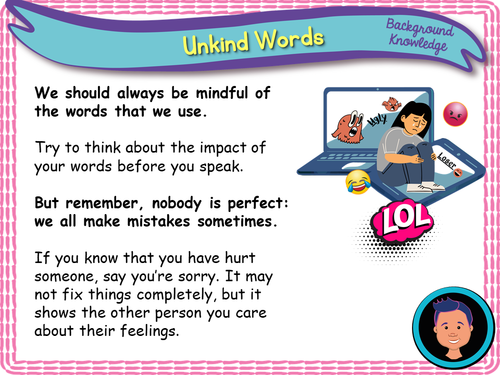 Unkind words - KS1 | Teaching Resources