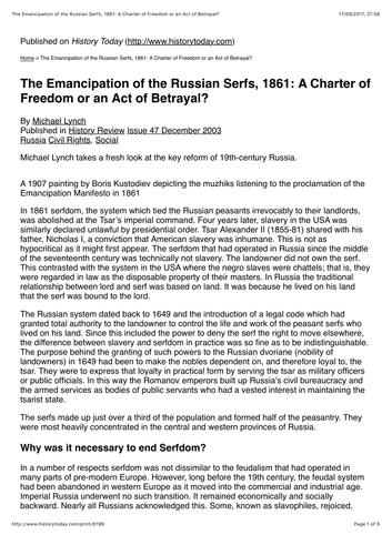 Imperial Russia - Alexander II | Teaching Resources