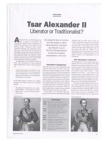 Imperial Russia - Alexander II | Teaching Resources
