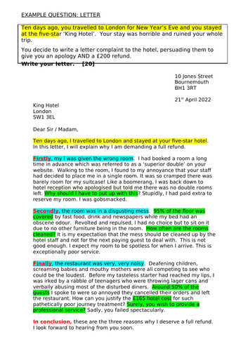 EDUQAS Paper 2 Reading & Writing revision packs (GCSE English Language ...