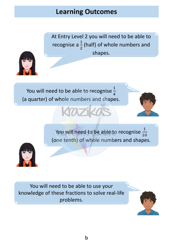 Fractions - Functional Skills Maths - Entry Level 2 | Teaching Resources