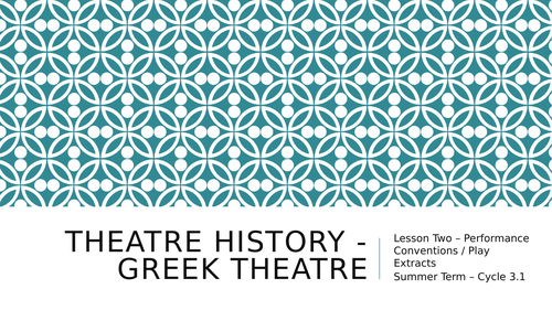 KS3 Greek Theatre Scheme | Teaching Resources