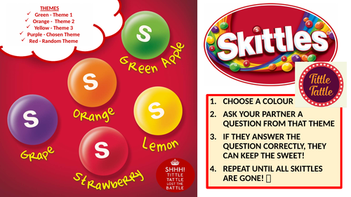 Skittle Tittle Tattle - GCSE Languages Speaking Practice - Template ...