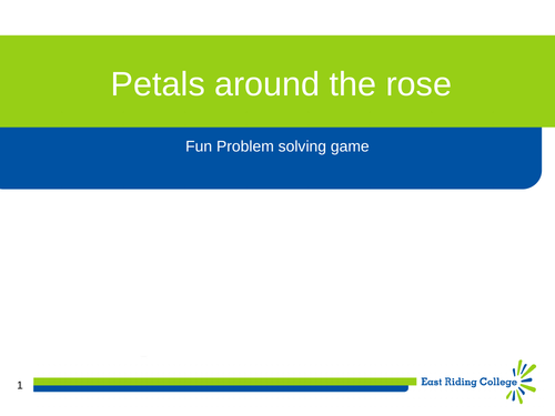 Problem Solving Game - fun activity | Teaching Resources