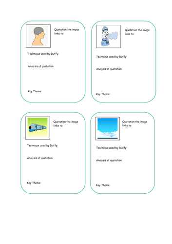 Carol Ann Duffy Retrieval Playing Cards | Teaching Resources