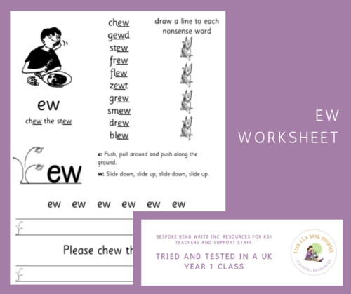 RWI Set 3 Sound Worksheets | Teaching Resources