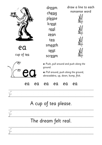 RWI Set 3 Sound Worksheets | Teaching Resources