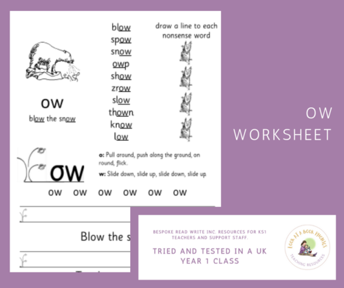 RWI Set 2 Sound Worksheets | Teaching Resources