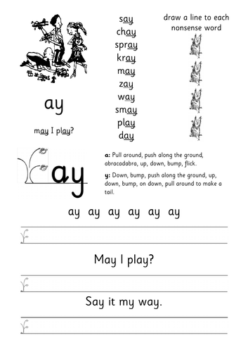 RWI Set 2 Sound Worksheets | Teaching Resources