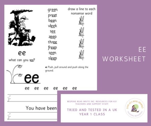 RWI Set 2 Sound Worksheets | Teaching Resources