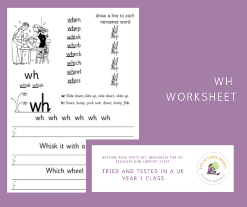RWI Additional Sounds Worksheets | Teaching Resources