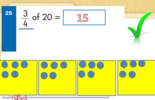Y2 SATS Arithmetic Finding Fractions of Numbers Practice | Teaching ...