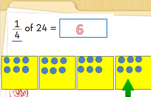Y2 SATS Arithmetic Finding Fractions of Numbers Practice | Teaching ...