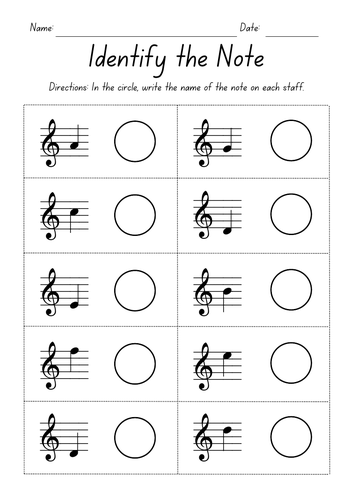 Music Worksheets BUNDLE - Bass and Treble Clef Notes - Test Prep ...