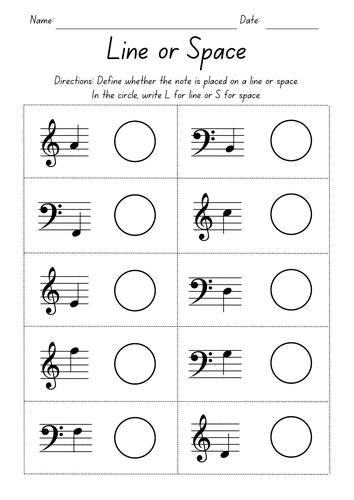 Music Worksheets BUNDLE - Bass and Treble Clef Notes - Test Prep ...