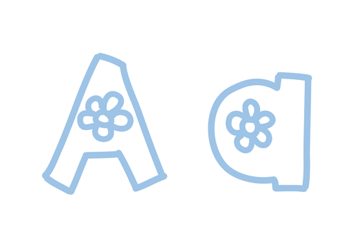 Display Lettering - flower font | Teaching Resources