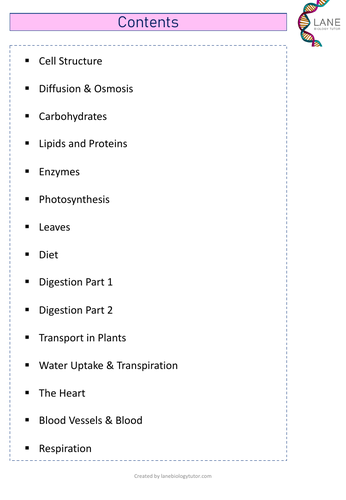 GCSE Biology Worksheet Bundle 1 | Teaching Resources