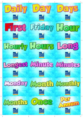 Maths Vocabulary Time Lesson 4 | Teaching Resources