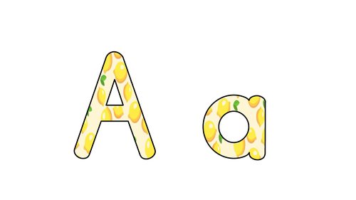 Display Lettering - lemon pattern | Teaching Resources