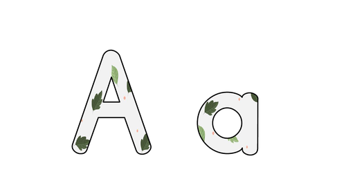Display Lettering - leaf pattern | Teaching Resources