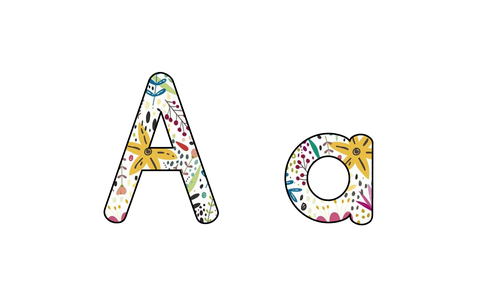 Display Lettering - flower pattern | Teaching Resources
