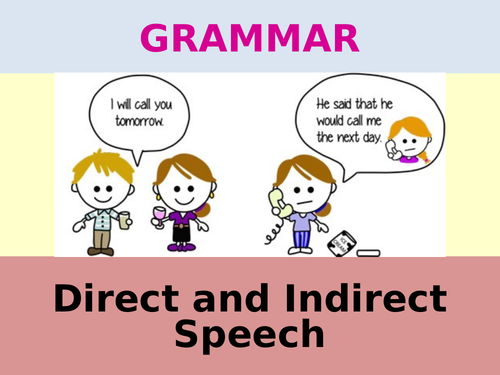 Direct and indirect speech | Teaching Resources