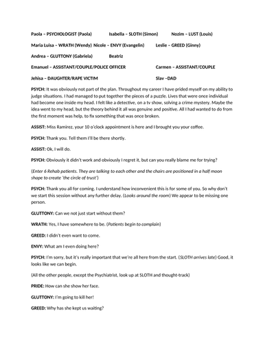 Senior School devised script | Teaching Resources