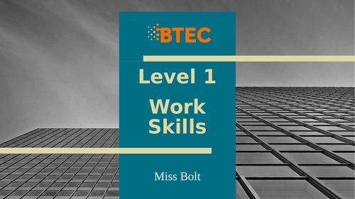 BTEC Level 1 Workskills 2021: Unit 13: Lesson 9-10 - Understanding team roles | Teaching Resources