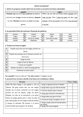 Viva 2 ¿Qué hacemos? - Making plans & free time (7 worksheets) Spanish ...