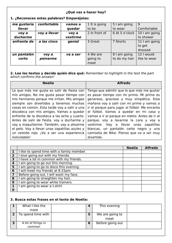 Viva 2 ¿Qué hacemos? - Making plans & free time (7 worksheets) Spanish ...