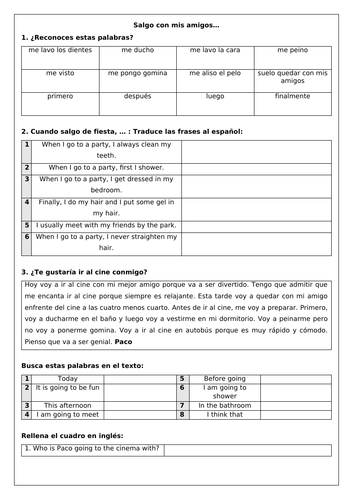 Viva 2 ¿Qué hacemos? - Making plans & free time (7 worksheets) Spanish ...