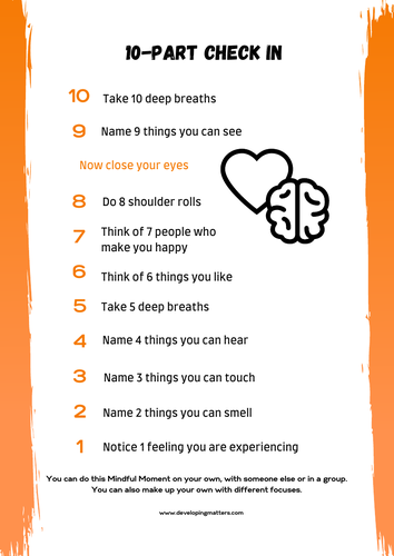 The 10-part Check In | Teaching Resources