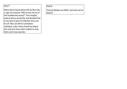 Who Killed Thomas Becket - Murder enquiry (group work) | Teaching Resources