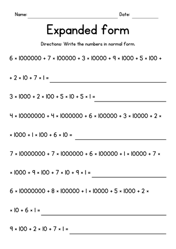 Place Value & Expanded Form & Scientific Notation & Rounding Numbers ...