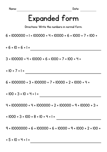 Place Value & Expanded Form & Scientific Notation & Rounding Numbers ...