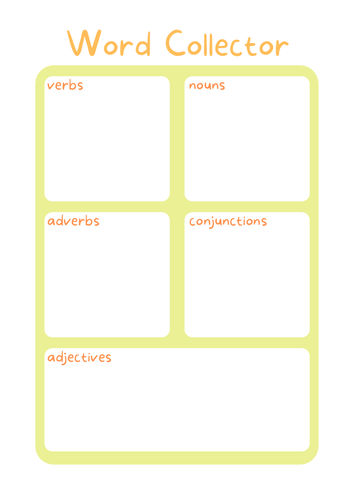 Word Collector | Teaching Resources