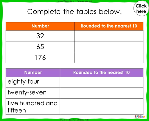 Rounding to the Nearest 10 - Year 4 | Teaching Resources
