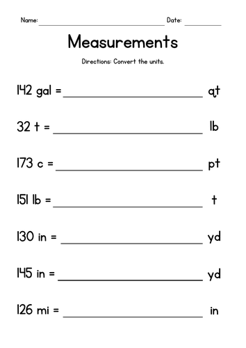 Converting Units of Length, Volume and Weight BUNDLE - Measurement ...