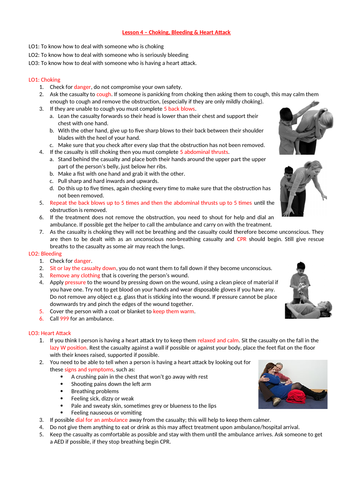British Heart Foundation Heart Start Emergency First Aid | Teaching ...