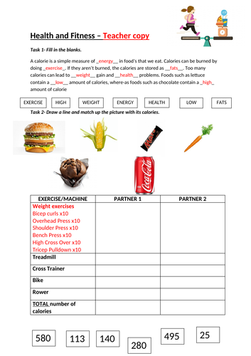 Year 7-9 Fitness Suite/Gym SOW and Resources | Teaching Resources