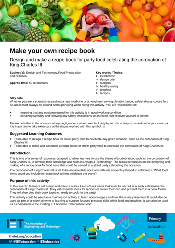 Handmade recipe book activity | Teaching Resources