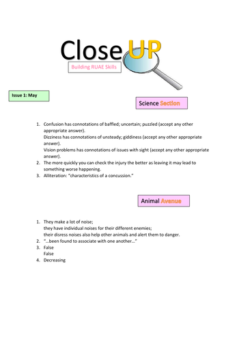 BGE Newspaper (RUAE Skills): Issue 1 | Teaching Resources BGE Newspaper (RUAE Skills): Issue 1 | Teaching Resources