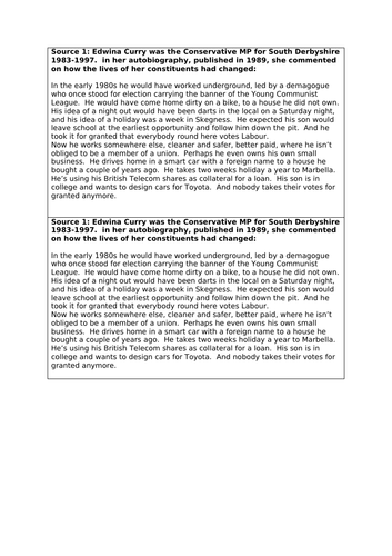 Unit 4 Thatcher economic policies and social impact revision 2022 ...
