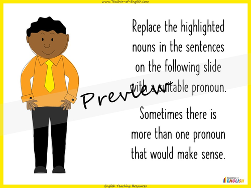 Using Pronouns to Avoid Repetition - KS3 | Teaching Resources