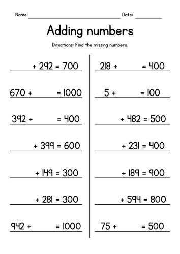 Adding Numbers Worksheets BUNDLE - Test Prep Addition Practice - Math ...