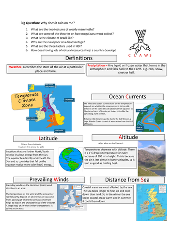 Climate of the UK - KS3 (Key Stage 3) | Teaching Resources