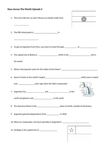 Race Across The World quiz | Teaching Resources