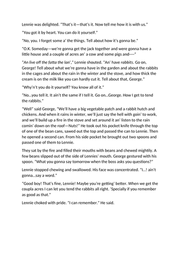 Year 9 Of Mice and Men- 30 Lessons | Teaching Resources