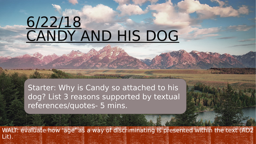 Year 9 Of Mice and Men- 30 Lessons | Teaching Resources