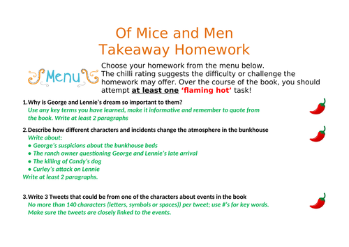 Year 9 Of Mice and Men- 30 Lessons | Teaching Resources